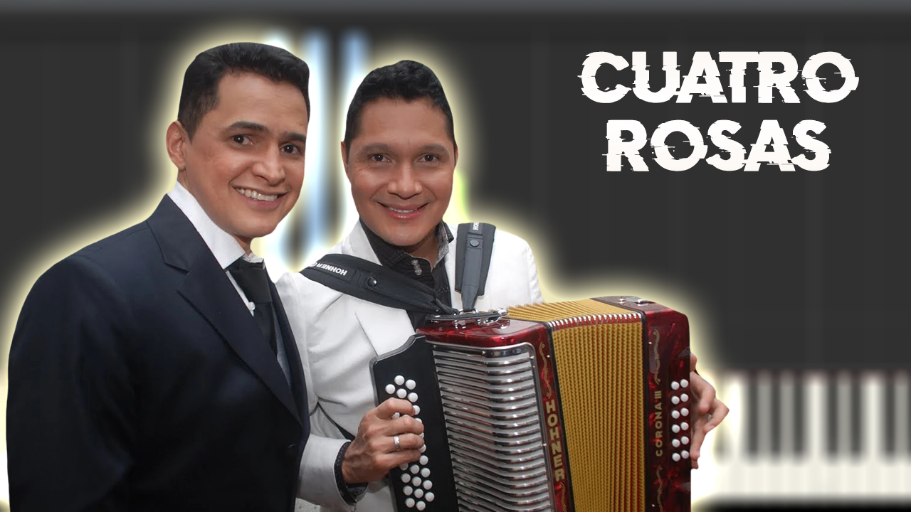 Jorge Celedón & Jimmy Zambrano - Cuatro rosas | Piano Tutorial